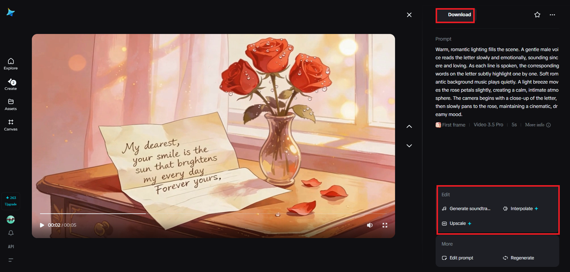 IA Carta de amor: crie cartas e vídeos de amor digitais emocionais