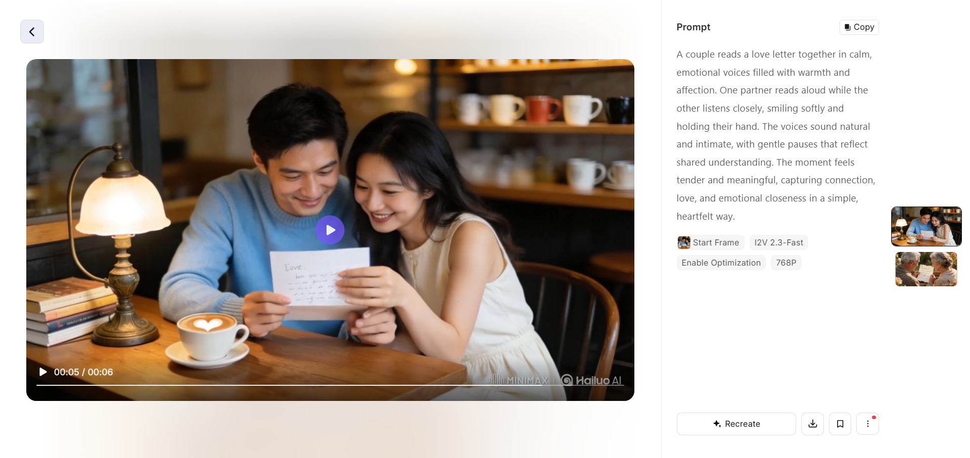 IA Carta de amor: crie cartas e vídeos de amor digitais emocionais